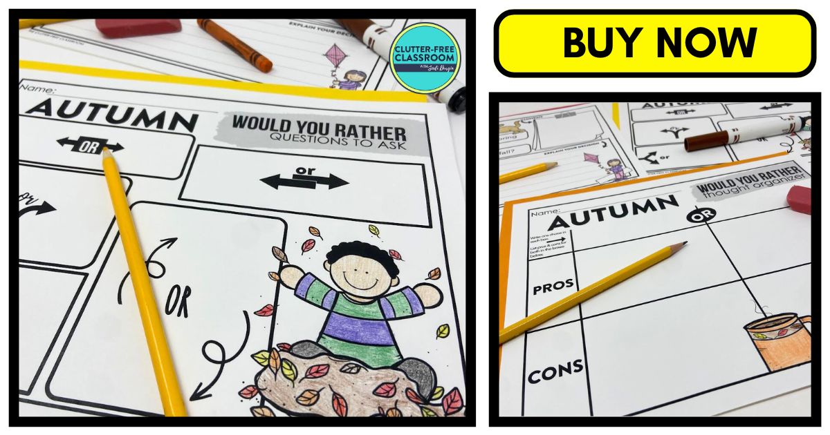 Would You Rather Printables for Elementary Students: September Edition ...