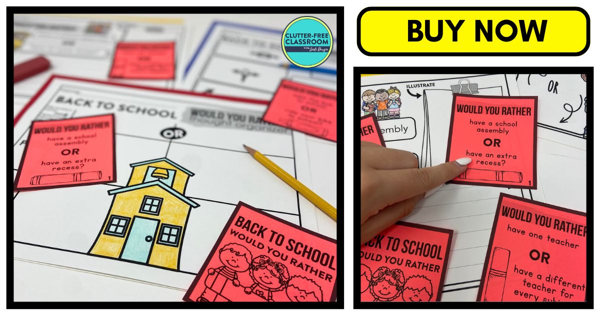 Back to School Would You Rather Activities for Elementary Students ...