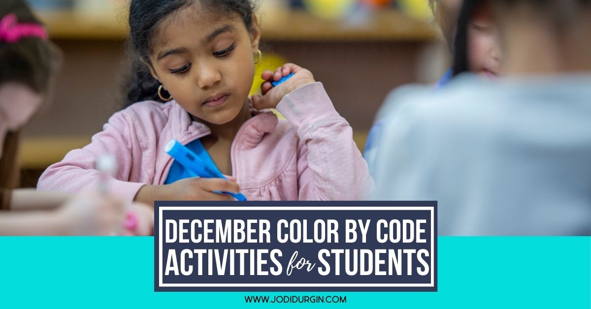 December Coloring: Elementary Color by Code Activities for 2024 ...