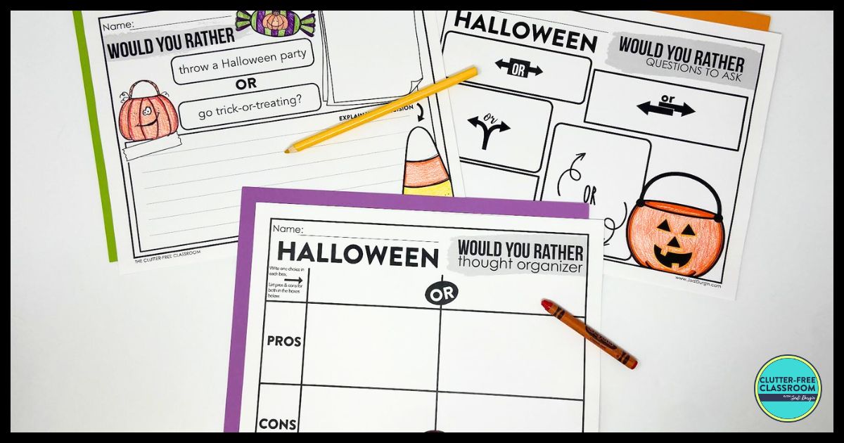 October Would You Rather Questions and Activities for Elementary ...