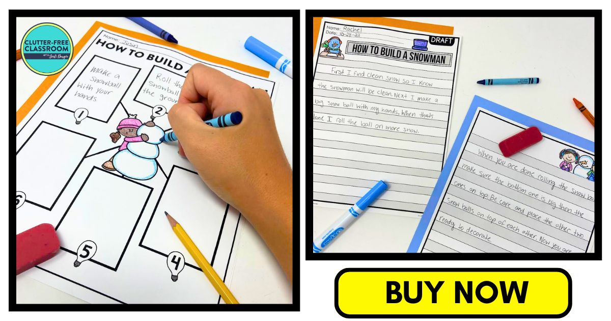 How to Build a Snowman Writing Activity for Elementary Students ...