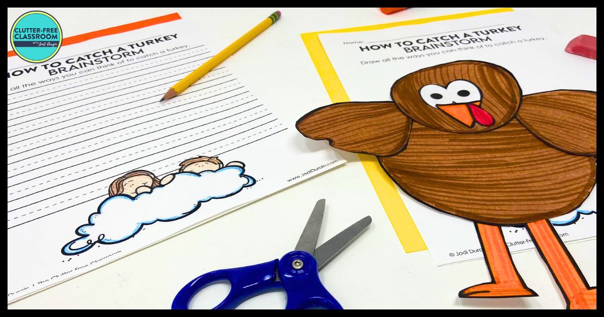 How to Catch a Turkey Writing Activity for Elementary Students ...