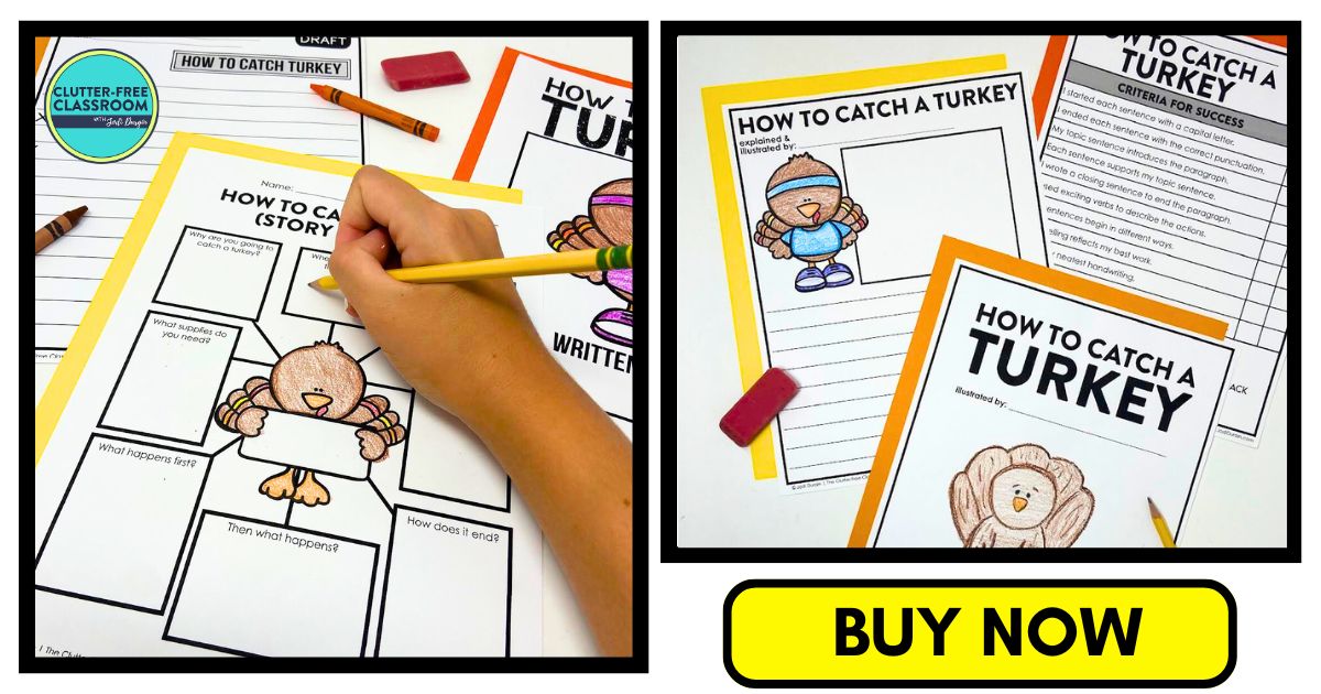 How to Catch a Turkey Writing Activity for Elementary Students ...