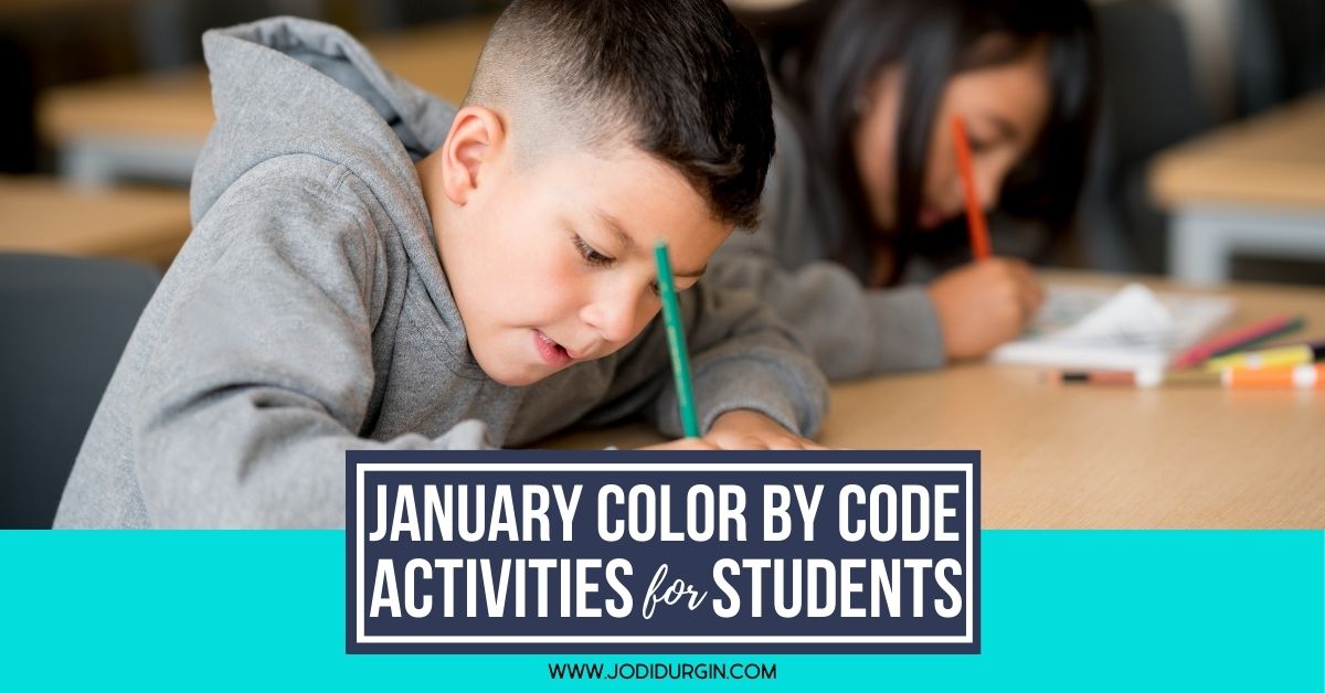 January Coloring: Elementary Color by Code Activities for 2026 ...