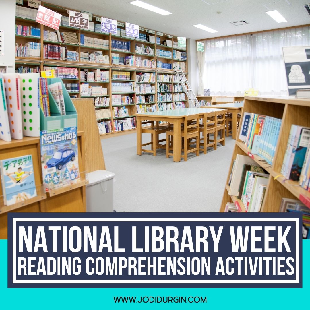 National Library Week Reading Comprehension Activities for 2nd, 3rd ...