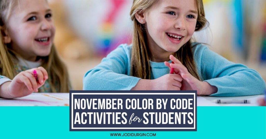 November Coloring: Elementary Color by Code Activities for 2026 ...
