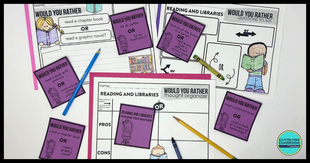 Back to School Would You Rather Activities for Elementary Students ...