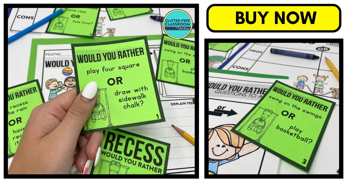 Back to School Would You Rather Activities for Elementary Students ...