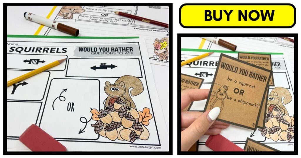 Would You Rather Printables for Elementary Students: September Edition ...