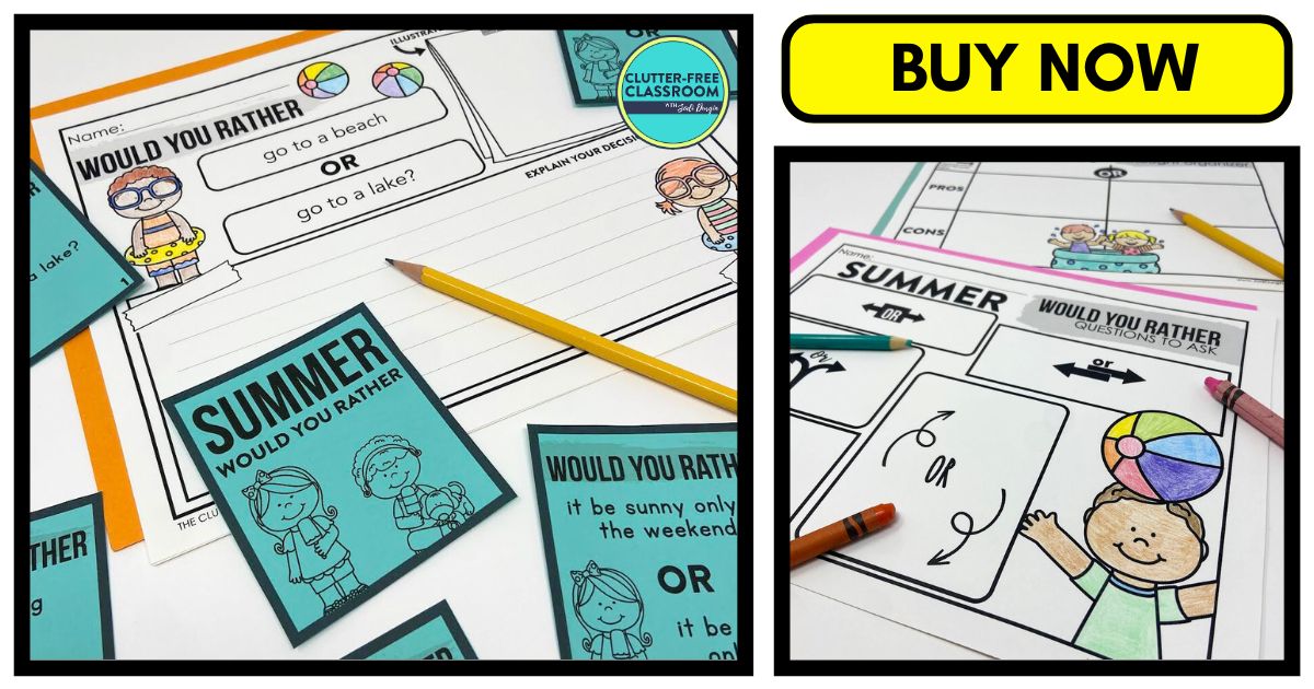 Would You Rather Questions and Activities for Elementary Students: June ...