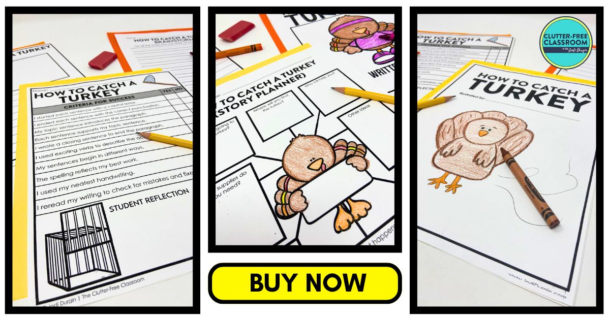 How to Catch a Turkey Writing Activity for Elementary Students ...
