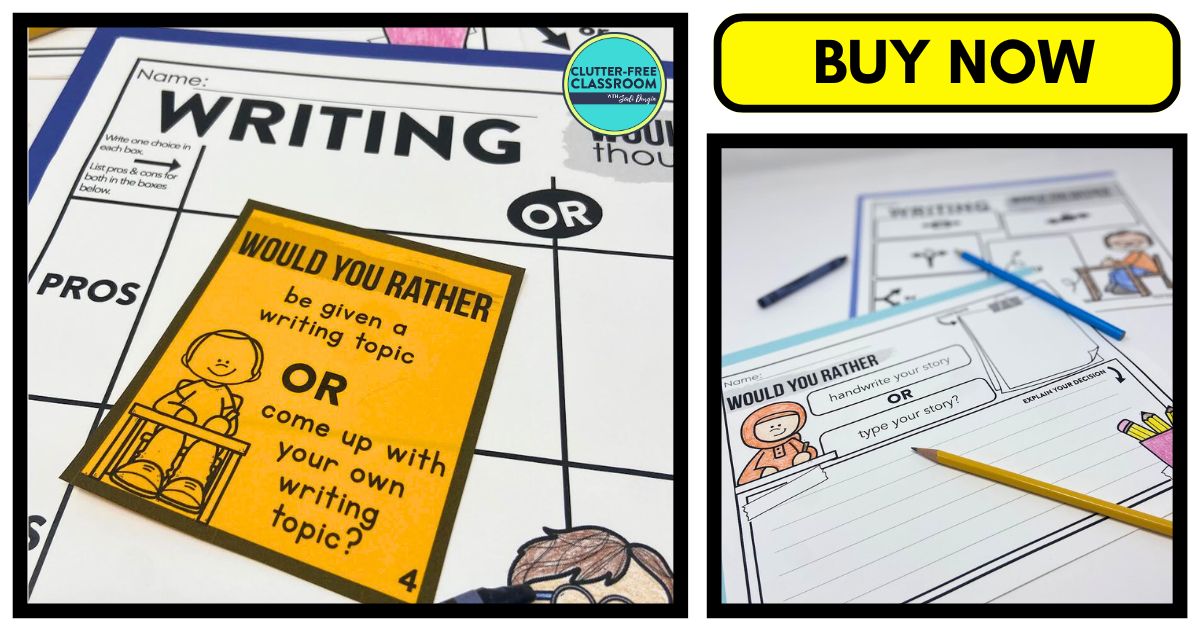 Back to School Would You Rather Activities for Elementary Students ...