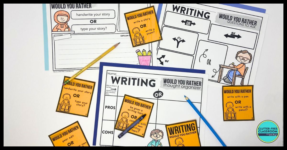 Back to School Would You Rather Activities for Elementary Students ...