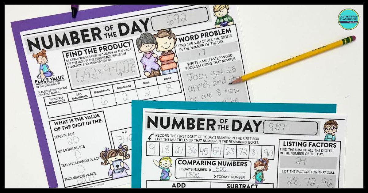 Using Number of the Day Activities for Teaching Number Sense in 2025 ...