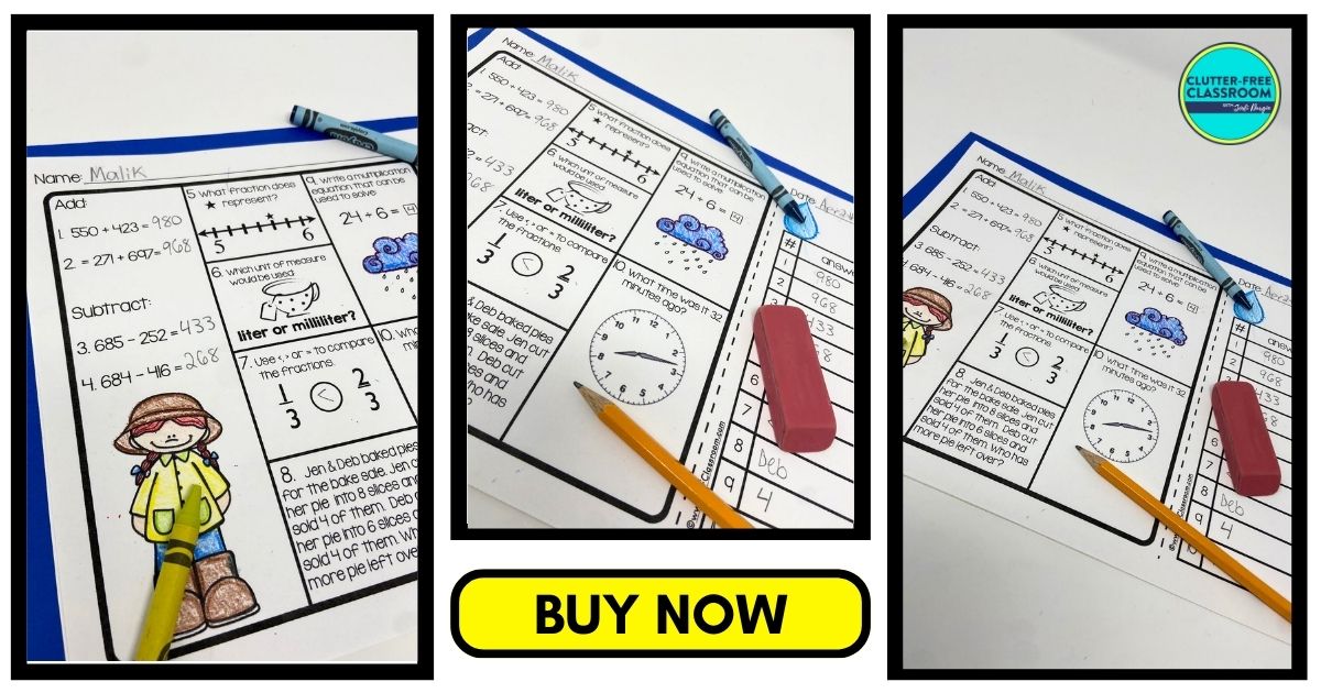 April Math Worksheets for Elementary Students in 2025 - Teaching with ...