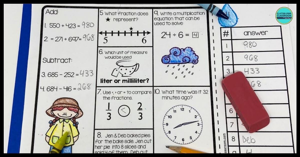 April Math Worksheets for Elementary Students in 2025 - Teaching with ...