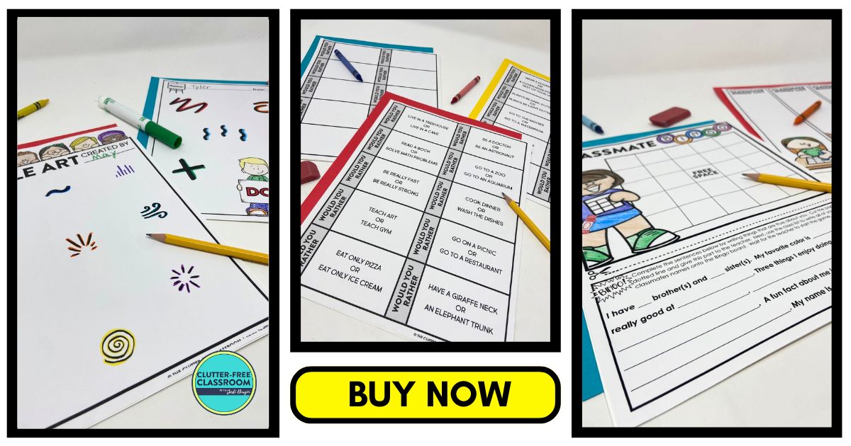 Welcome Back to School Activities for Elementary Students - Teaching ...