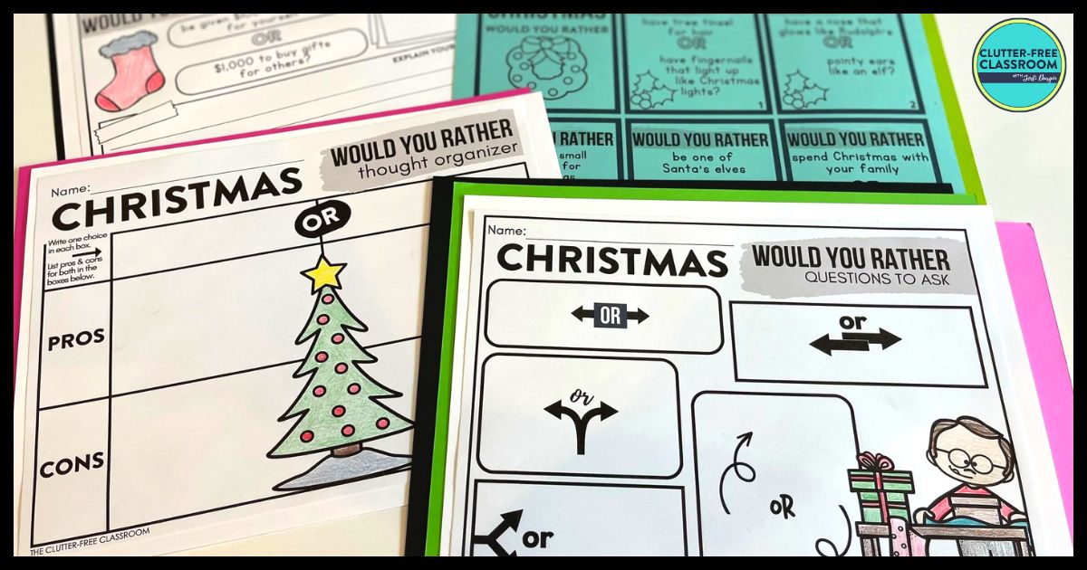 December Would You Rather Activities for Elementary Students - Teaching ...