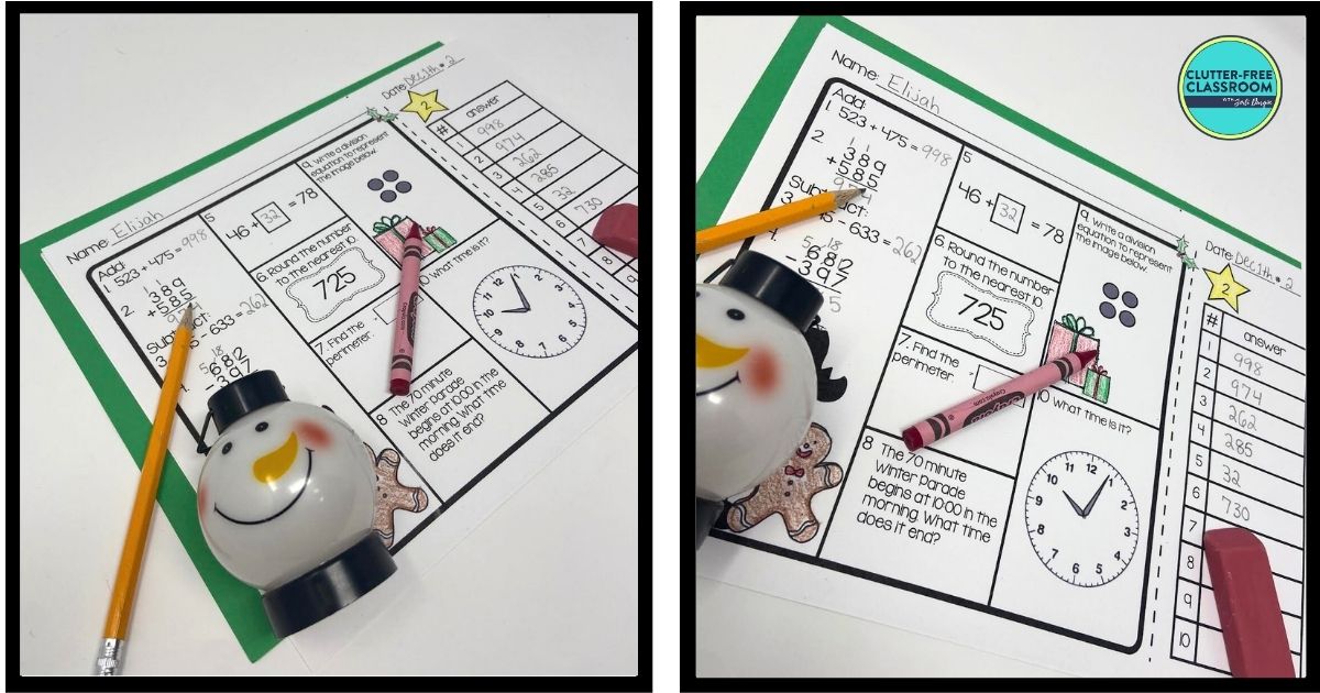 December Math Worksheets for Elementary Students in 2025 - Teaching ...