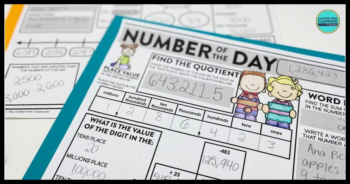 Using Number of the Day Activities for Teaching Number Sense in 2025 ...