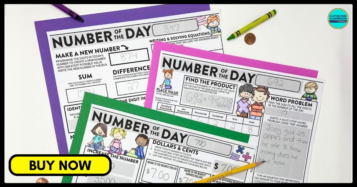 Using Number of the Day Activities for Teaching Number Sense in 2025 ...