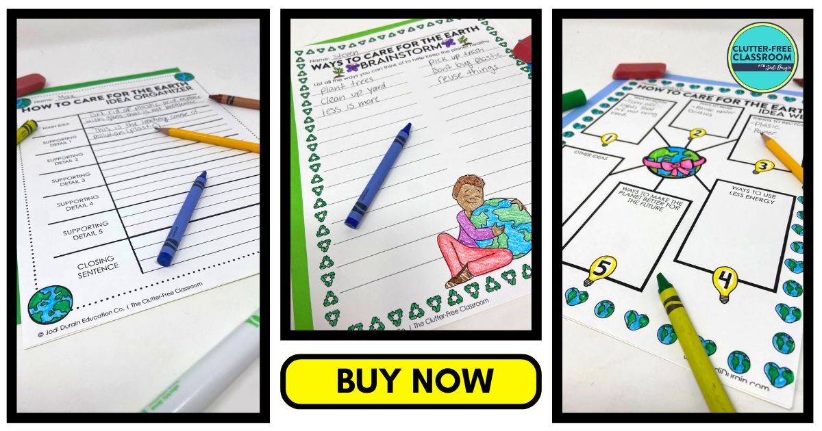 Earth Day Writing Activity for Elementary Students - Teaching with Jodi ...