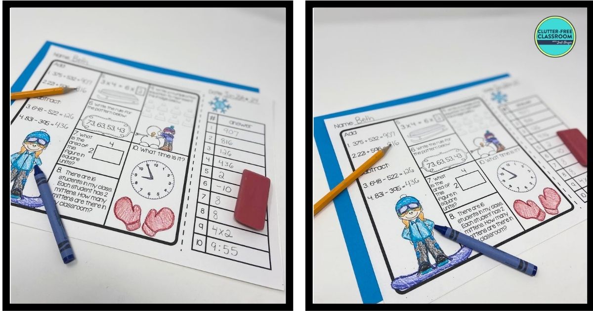 January Math Worksheets for Elementary Students in 2025 - Teaching with ...