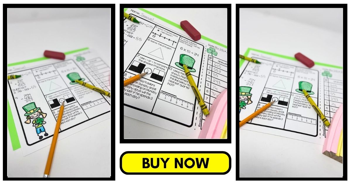 March Math Worksheets for Elementary Students in 2025 - Teaching with ...