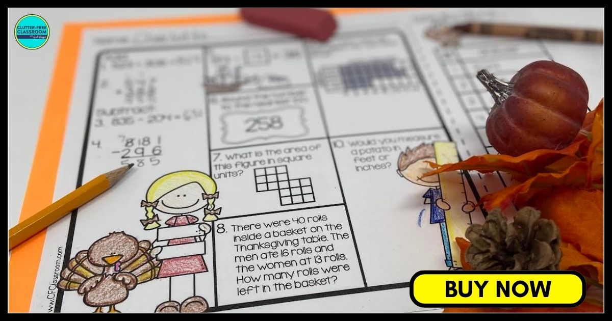 November Math Worksheets for Elementary Students in 2025 - Teaching ...