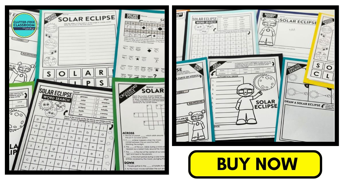 Solar Eclipse Activities for Elementary Students - 2025 - Teaching with ...