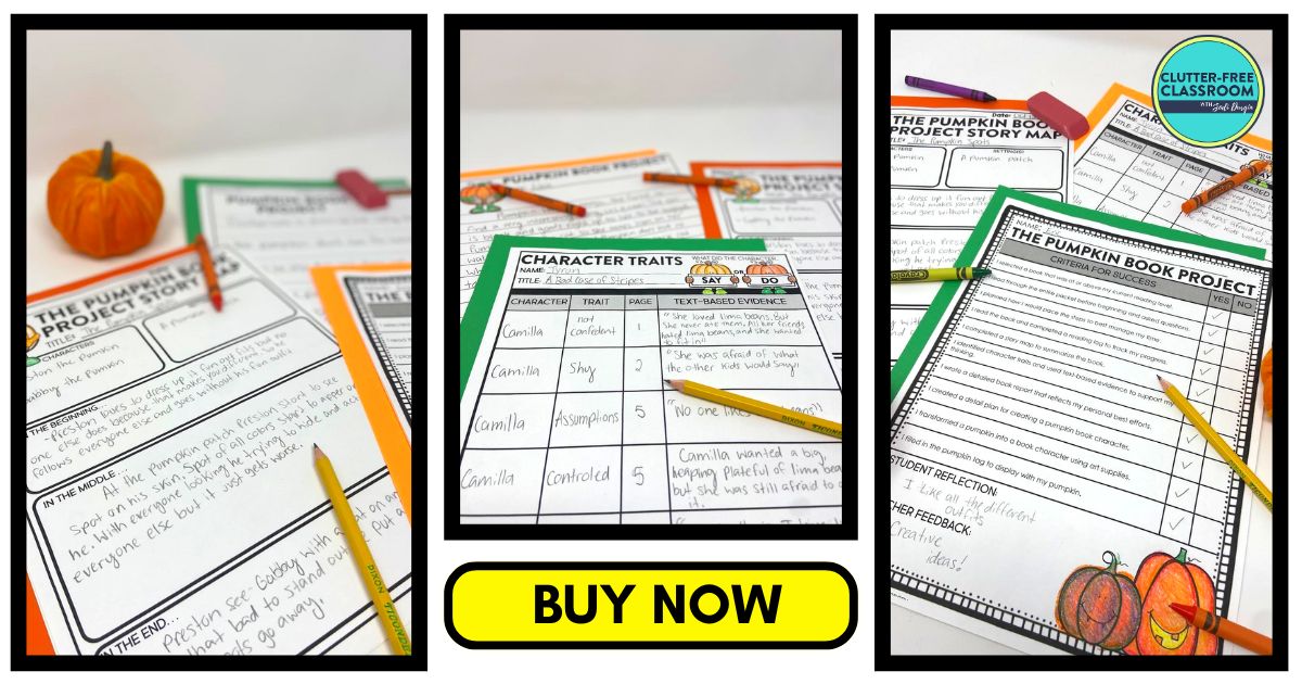 Pumpkin Character Book Report Project Ideas for Elementary Students ...