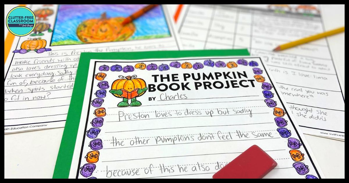 Pumpkin Character Book Report Project Ideas for Elementary Students ...