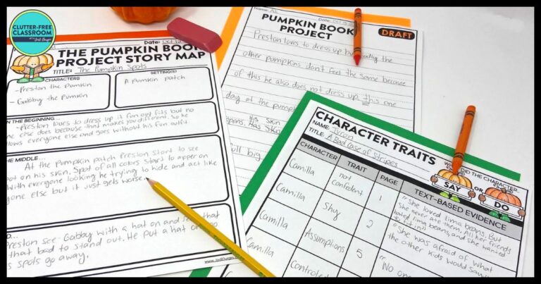 Pumpkin Character Book Report Project Ideas for Elementary Students ...