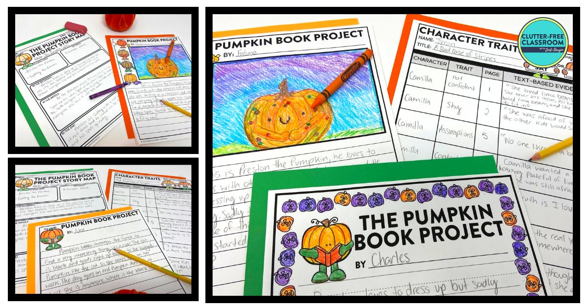 Pumpkin Character Book Report Project Ideas for Elementary Students ...