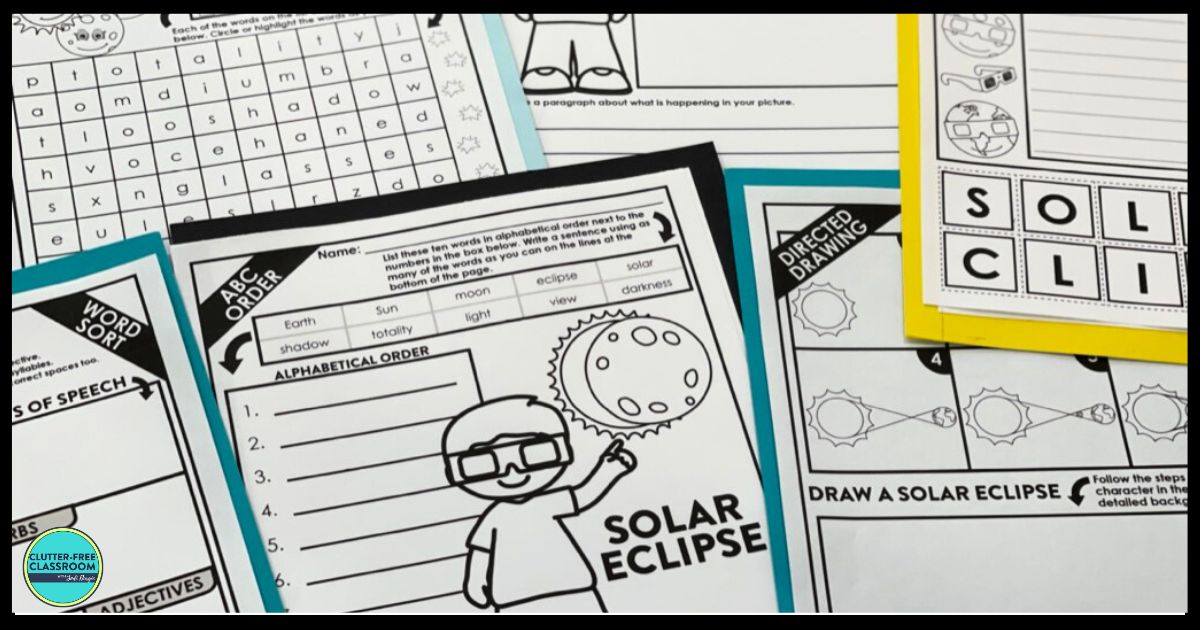 Solar Eclipse Activities for Elementary Students - 2025 - Teaching with ...