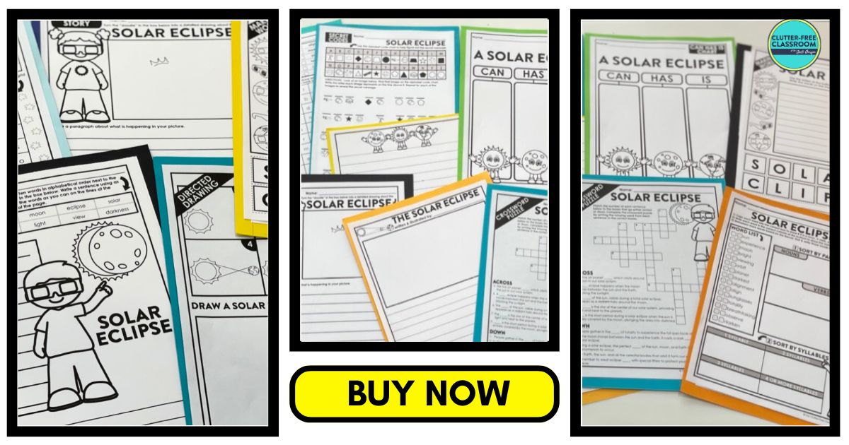 Solar Eclipse Activities for Elementary Students - 2025 - Teaching with ...