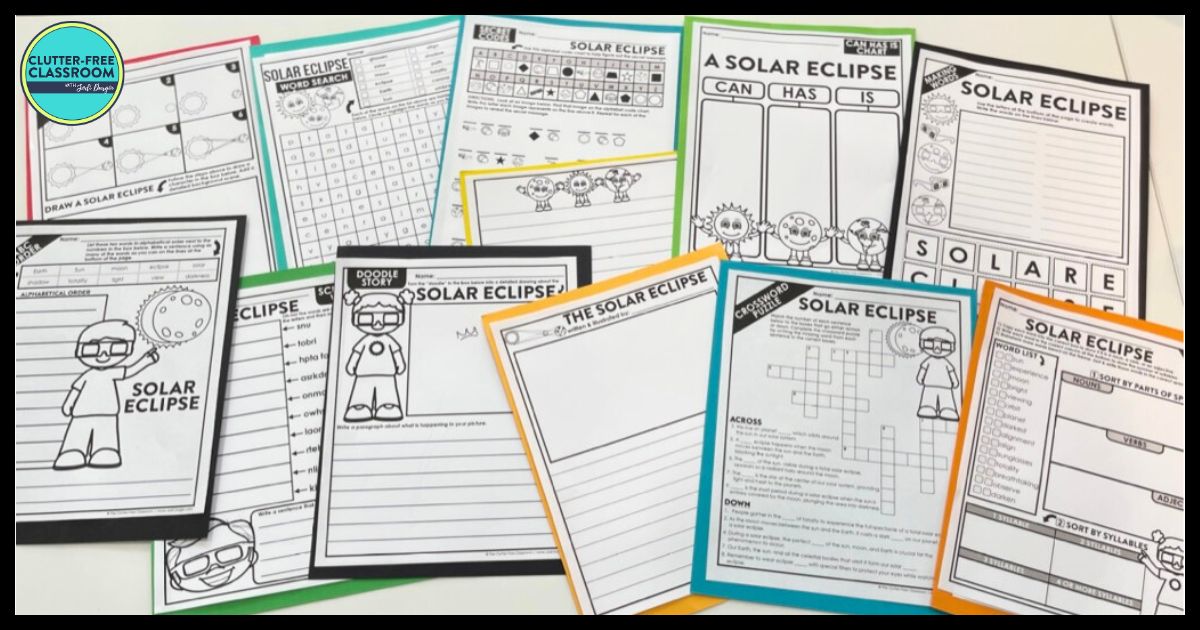 Solar Eclipse Activities for Elementary Students - 2025 - Teaching with ...