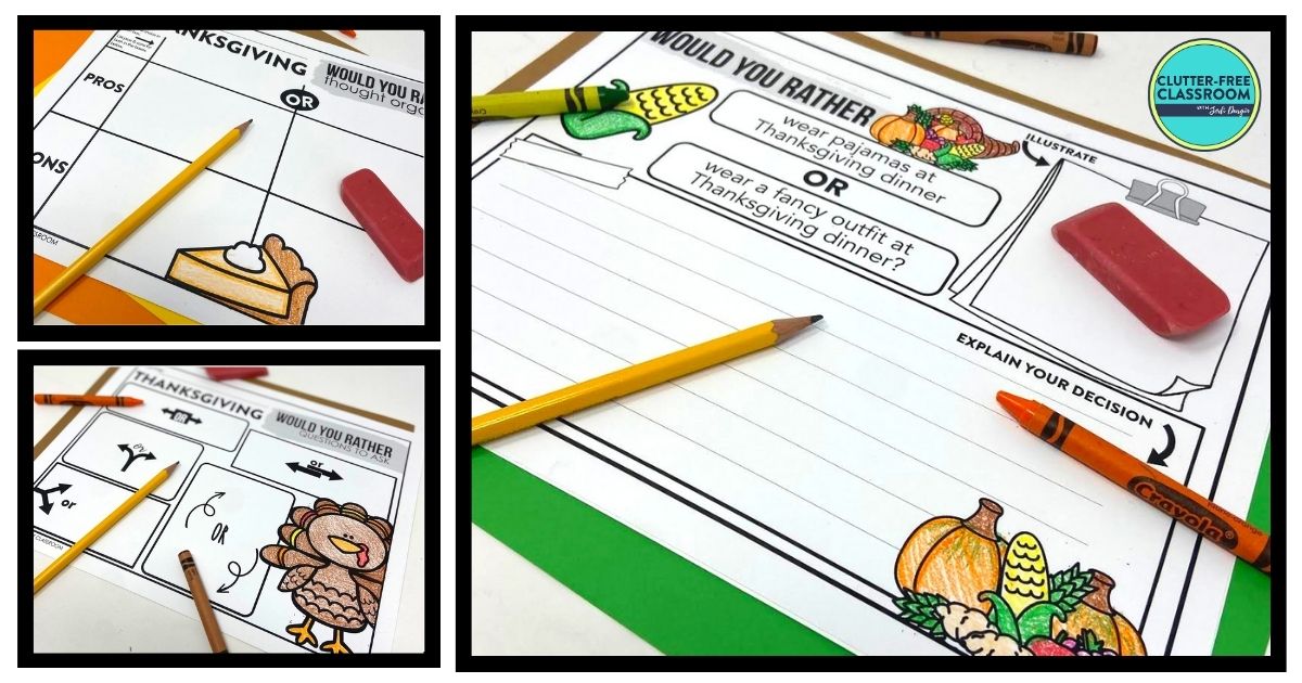 November Would You Rather Questions and Activities for Elementary ...