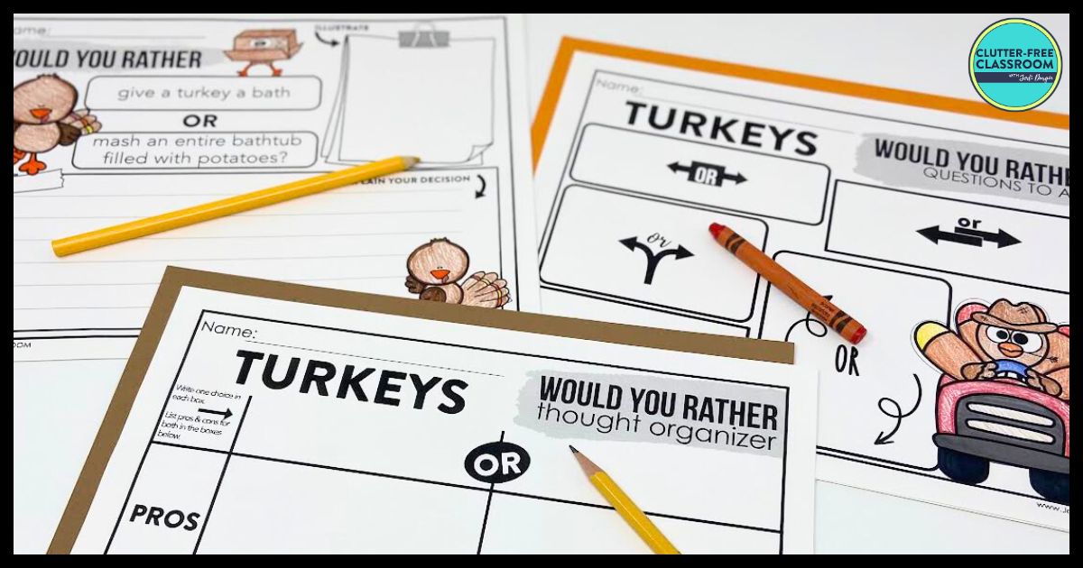 November Would You Rather Questions and Activities for Elementary ...