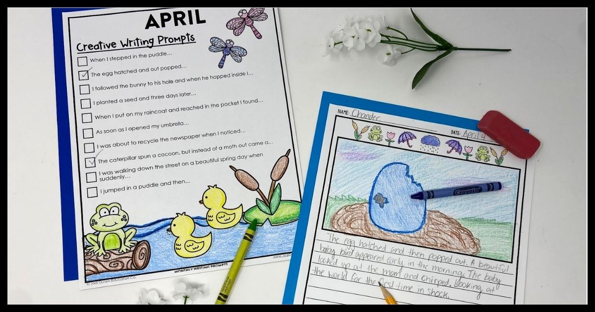 April Writing Prompts for Elementary Students in 2026 - Teaching with ...
