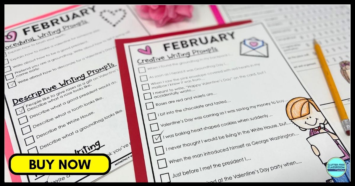 February Writing Prompts for Elementary Students in 2026 - Teaching ...
