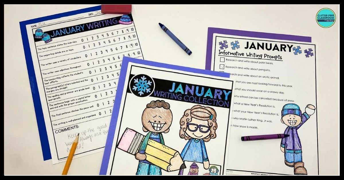January Writing Prompts for Elementary Students in 2025 - Teaching with ...