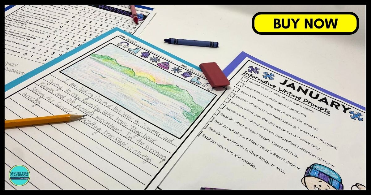 January Writing Prompts for Elementary Students in 2025 - Teaching with ...