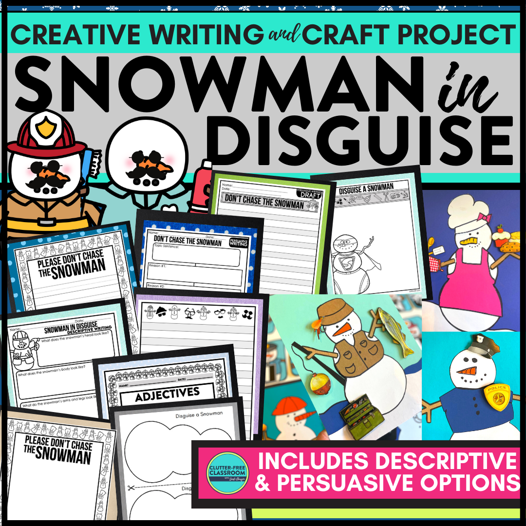 Disguise a Snowman Project for Elementary Students - Teaching with Jodi ...