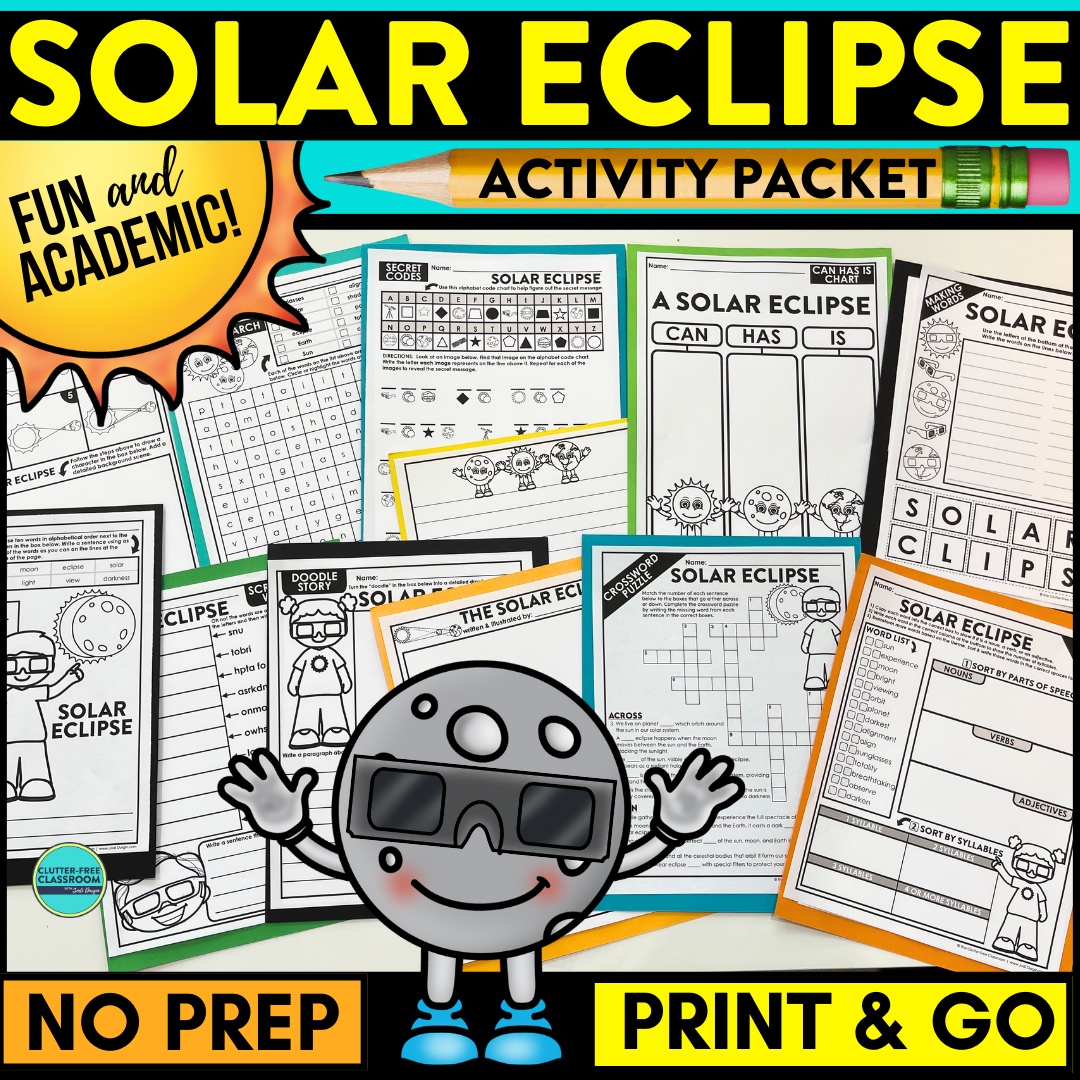 Solar Eclipse Activities for Elementary Students - 2025 - Teaching with ...
