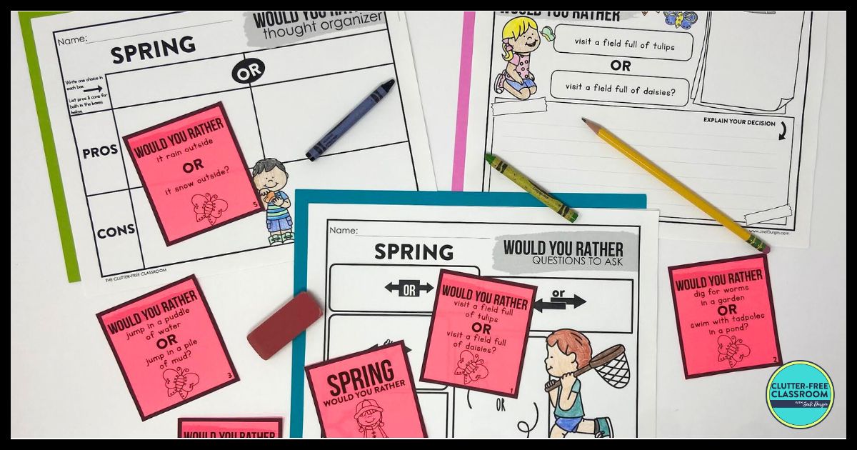 March Would You Rather Questions and Activities for Elementary Students ...