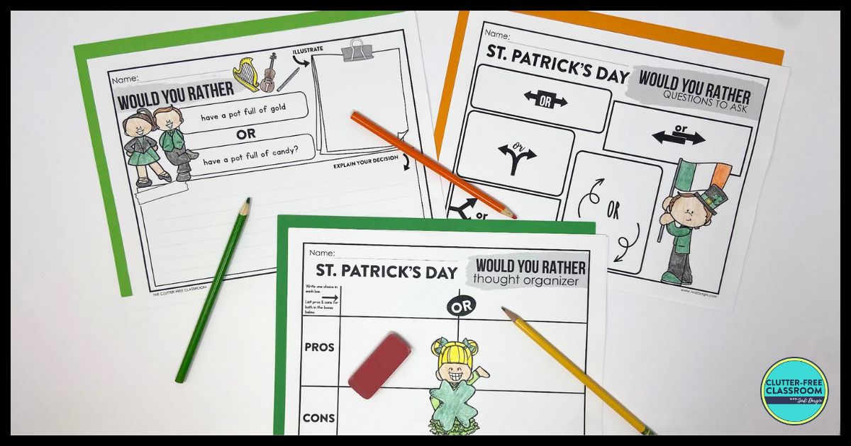 March Would You Rather Questions and Activities for Elementary Students ...