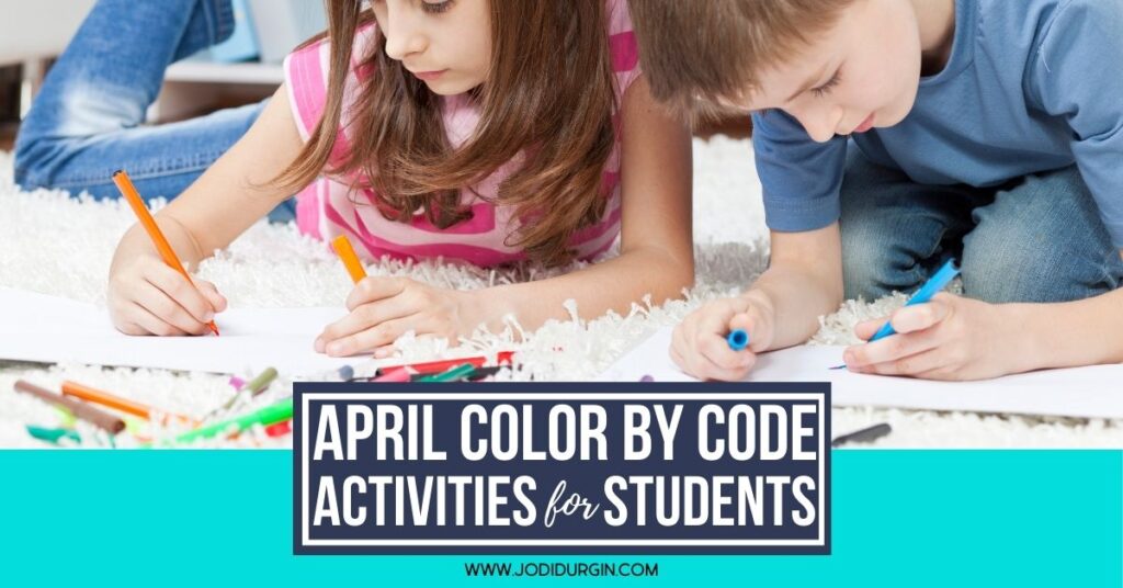 April Coloring: Elementary Color by Code Activities for 2024 - Teaching ...