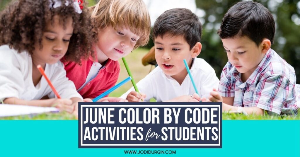 June Coloring: Elementary Color by Code Activities for 2024 - Teaching ...