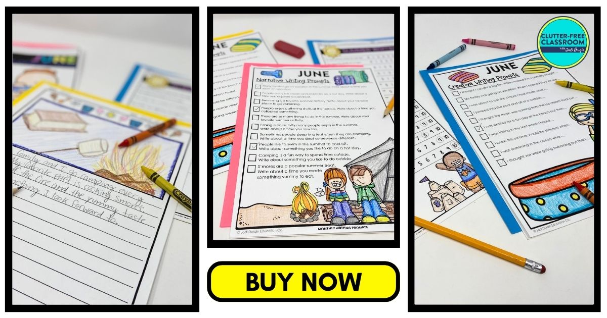June Writing Prompts for Elementary Students in 2026 - Teaching with ...